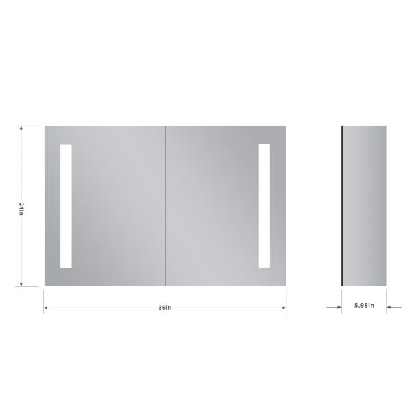 Quality Waterproof Wall Mounted Bathroom Cabinet with Mirror and High Output LED for sale