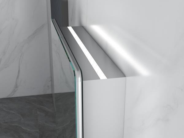 Quality Modern Style Touch Sensor LED Double Sided Mirror Door Cabinet for Luxury for sale