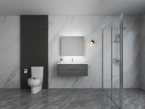 Quality Modern Style Touch Sensor LED Double Sided Mirror Door Cabinet for Luxury for sale