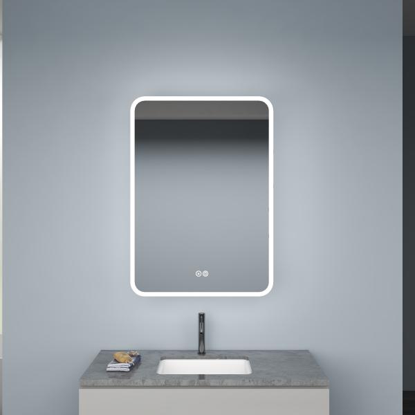 Quality Wall Mounted Makeup Vanity Cabinet with LED Backlit Mirror and Anti Fog Function of MDF for sale