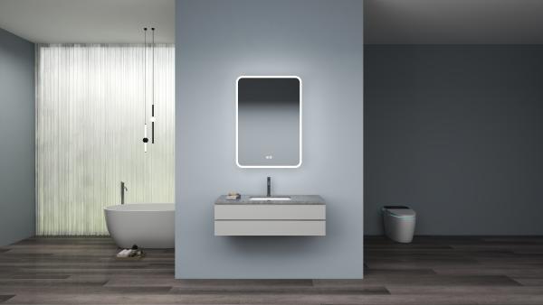Quality Wall Mounted Led Medicine Cabinet Anti Fog Lighted Vanity Mirror With Storage for sale