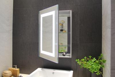 China Wall - Mounted Bathroom Cabinet With Led Mirror With Touch Switch For Hotel for sale