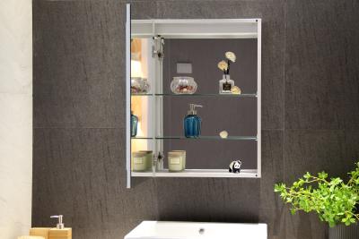 China Wall - Mounted Bathroom Cabinet With Led Mirror With Touch Switch For Hotel for sale