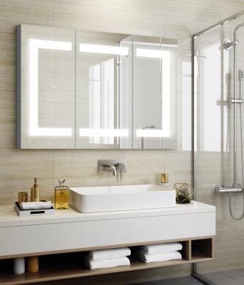 Cina Spazio risparmio Armadio specchi in alluminio Alta definizione Compatto illuminare Armadio specchi bagno in vendita
