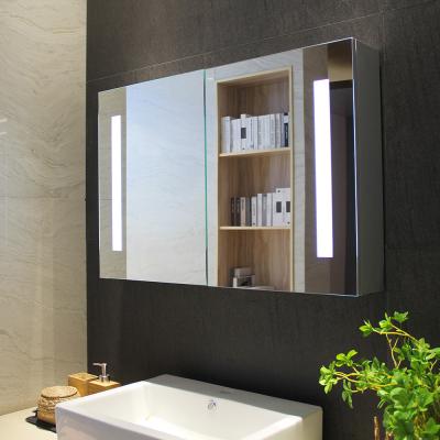China Home Decor Led Medicine Cabinet Mirror Rust Resistance Lighted Mirror Medicine Cabinet for sale