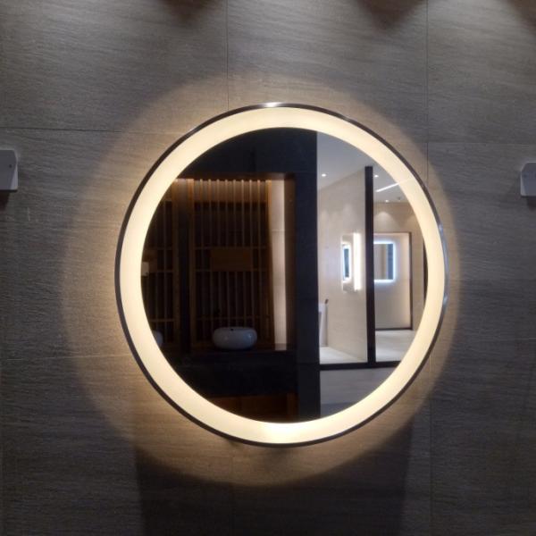 Quality Replaceable Round Backlit Bathroom Mirror Fog Resistant For Hospitality Industry for sale