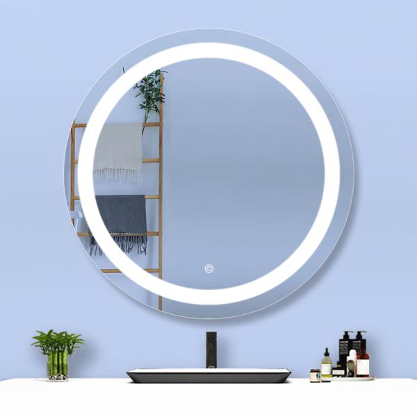 Quality Replaceable Round Backlit Bathroom Mirror Fog Resistant For Hospitality Industry for sale
