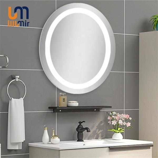 Quality Illuminated 5mm Polished Silver Mirror For Elegant House Bathroom Decor for sale