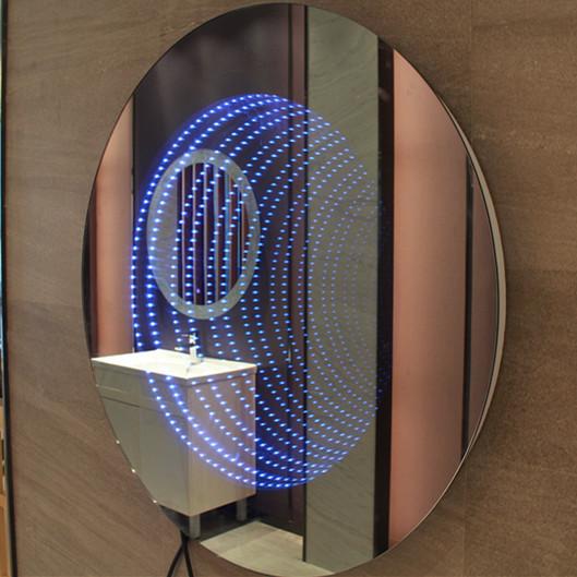 Quality Hotel 3D Mirror Magic Tunnel Bathroom LED Infinity Mirror with Silver Lenses for sale