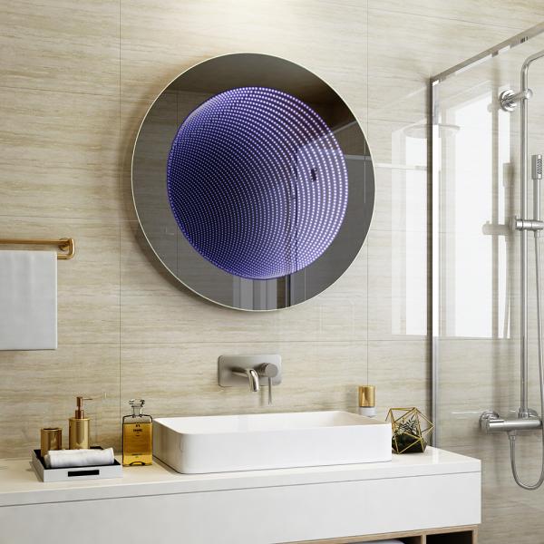 Quality 80cm Diameter Wall Mounted RGB Multi-color Changing 3D LED Infinity Mirror for Hotels for sale