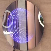 China Wall Decoration 3D LED Infinity Mirror Round Infinity Wall Mirror Mildew Proof for sale