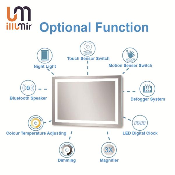 Quality Voltage 50/60Hz Magic Smart 3D LED Lighted Infinity Mirror with Rectangle Shape for sale