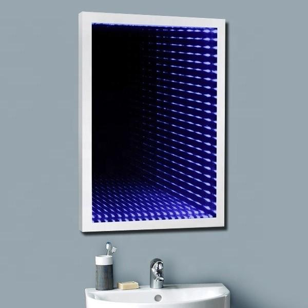 Quality CE IP44 3D Bathroom LED Infinity Mirror with Replaceable 2835 SMD LED Strip for sale