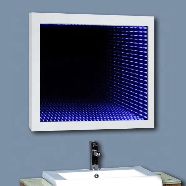Quality CE IP44 3D Bathroom LED Infinity Mirror with Replaceable 2835 SMD LED Strip for sale