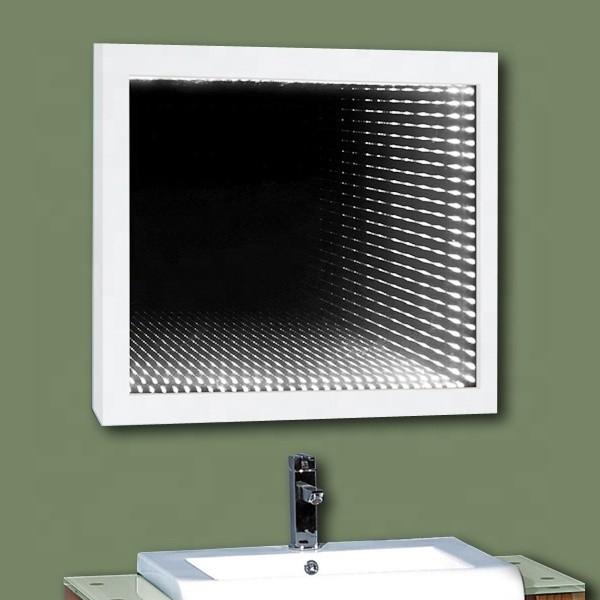 Quality CE IP44 3D Bathroom LED Infinity Mirror with Replaceable 2835 SMD LED Strip for sale