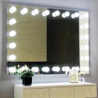 Quality 24pcs G60 Bulbs LM-80 Tested Hollywood Vanity Mirror W800xH600xD70mm for Wall for sale
