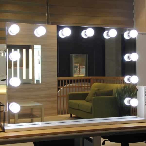 Quality 24pcs G60 Bulbs LM-80 Tested Hollywood Vanity Mirror W800xH600xD70mm for Wall for sale