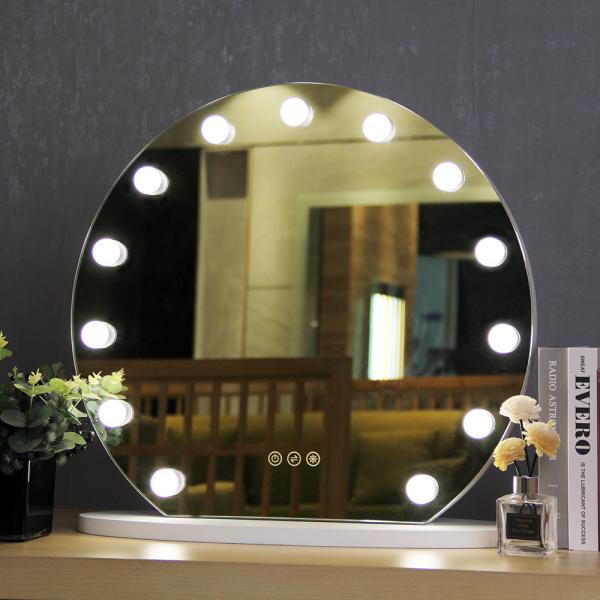 Quality NO Foldable Round LED Hollywood Vanity Mirror with Lights Diameter 50cm or 80cm Desktop for sale