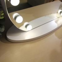 China Round LED Vanity With Mirror And Lights Desktop Adjustable Lighting for sale