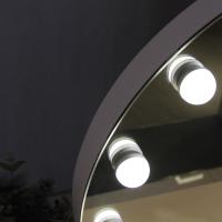 China Round LED Vanity With Mirror And Lights Desktop Adjustable Lighting for sale