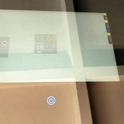 China Natural Warm Light Lighted Mirror TV Residential Led Bathroom Mirror With TV for sale