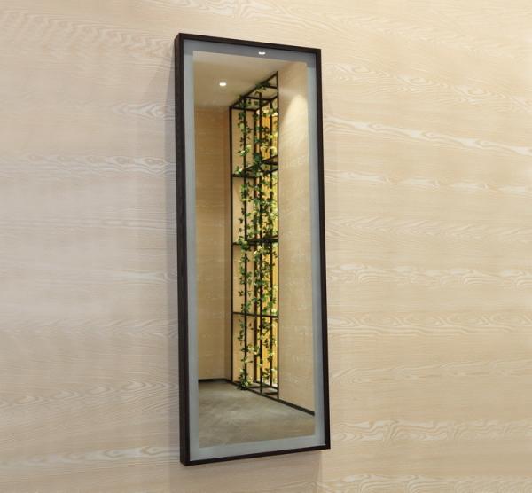 Quality Hotel Decoration Full Length Vanity Mirror With Black Frame Around Light for sale
