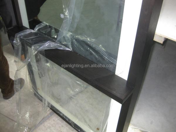 Quality Wood Framed Bathroom Backlit Full Length Mirror With LED Concealed Light And for sale