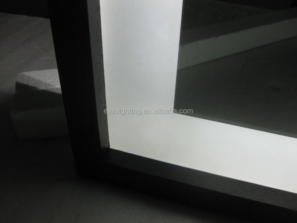 Quality Wood Framed Bathroom Backlit Full Length Mirror With LED Concealed Light And for sale