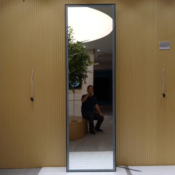 Quality Wooden Frame Led Full Length Mirror Color Temperature Adjustable Led Full Body for sale