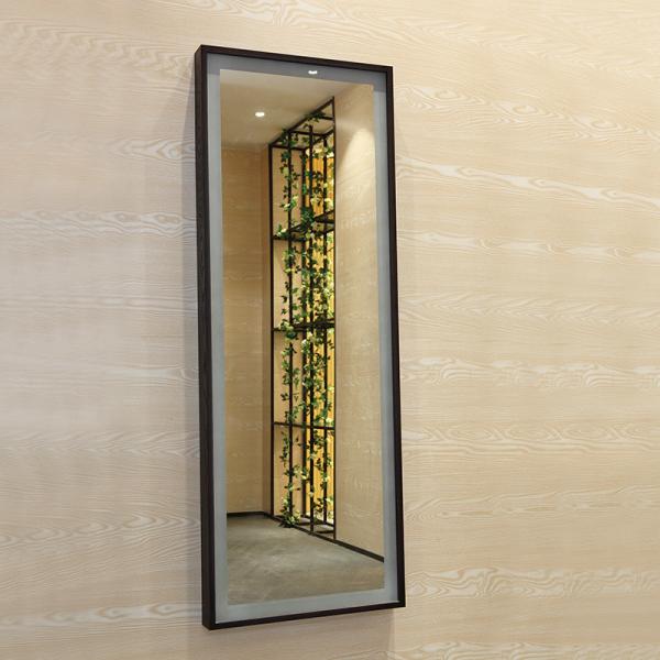 Quality Wooden Frame Led Full Length Mirror Color Temperature Adjustable Led Full Body for sale