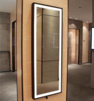 China Wooden Frame Full Length Illuminated Mirror Custom Adjustable Lighting for sale