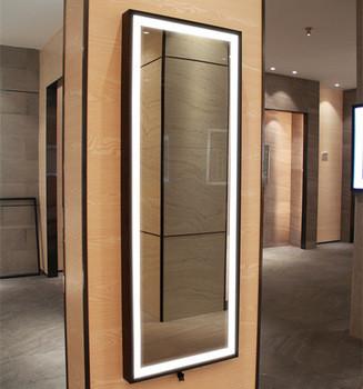 Quality Wooden Frame Full Length Illuminated Mirror Custom Adjustable Lighting for sale