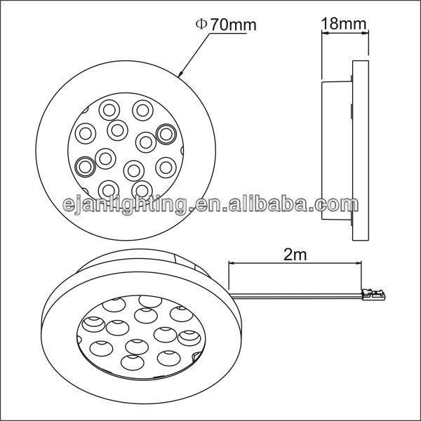 Quality DC12V Recessed Downlight High Power Long Lasting Kitchen Under Cabinet Light for sale