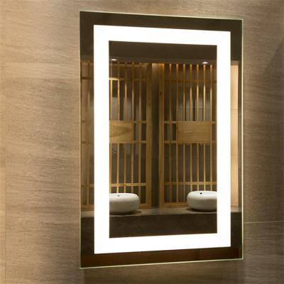 Cina Hotel di lusso vetro display orario montato a parete bagno illuminato trucco led bagno specchio intelligente in vendita