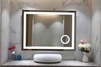 China Wall Mounted Framed LED Mirror with Touch Switch and High Output Lighting Source for sale