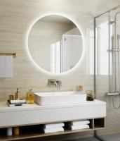 China Hotel Project Bathroom Mirror with Dimmable LED Lights and Touch Sensor Technology for sale