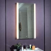 China Adjustable LED Touch Bathroom Mirror Beveled Edge Touch Light Vanity Mirror for sale