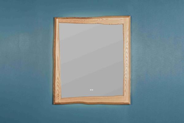 Quality Dimmable Lights Custom Led Bathroom Mirror Wooden Frame Fog Free Design for sale