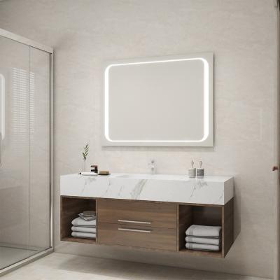 China Compact Wall Mounted Lighted Makeup Mirror Customized High Visibility for sale