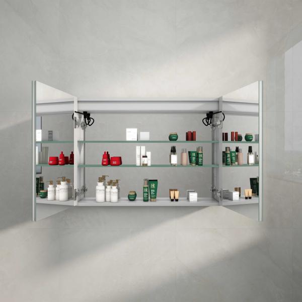 Quality Anti Rust Clear Led Bathroom Cabinet With Mirror Customizable Adjustable for sale