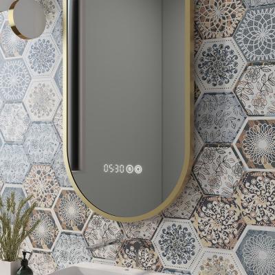 중국 터치 컨트롤 빛으로 욕실 거울 공간 절약 둥근 백라이트 욕실 거울 판매용