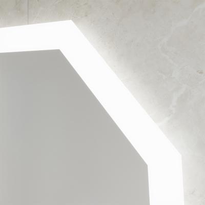 China Anti Rust Bathroom Mirror With Lights Fashionable Illuminated Mirror With Digital Clock for sale