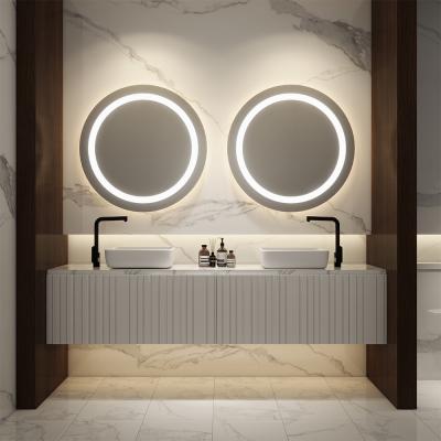 China Custom Size LED Bathroom Mirror Light Fixture with Anti Fog and Dimmable Function for Luxury Hotel and Residential Projects for sale