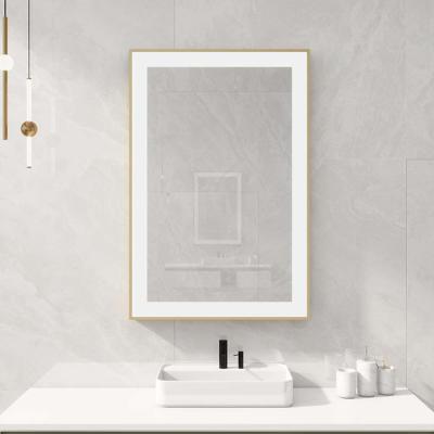 China Luz de espelho de banheiro LED de luxo para suítes de hóspedes de hotéis e renovação de casas com iluminação apagável Estrutura à prova d'água e design minimalista elegante à venda