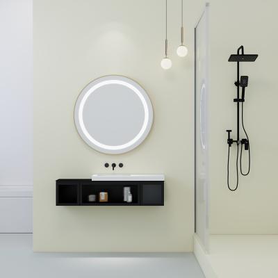 China Elegante luz de espelho LED emoldurada com perfil fino brilho ambiente macio modos de iluminação ajustáveis e função anti-neve para banheiros e casas de hospitalidade à venda