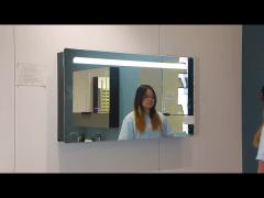 Intelligente led-medische kast Spiegel Automatische lift Verlichting Medische kast Spiegel