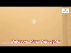 Rechteckige Wandmontierte Acryl-Beleuchtete Frisur LED-Beleuchtete Spiegel W18