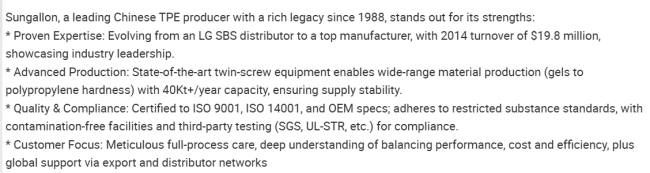 Sungallon Aging-Resistant, Soundproof & Waterproof for Residential/Business Building Window Seal Edge TPE Granule