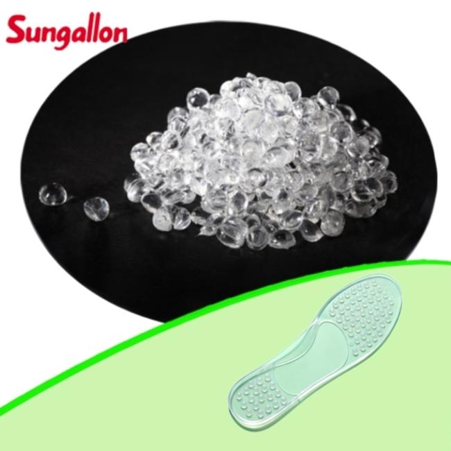 Ultra-Soft Dry Touch Super Transparent TPE Granules for Insoles and Foot Care Products 0