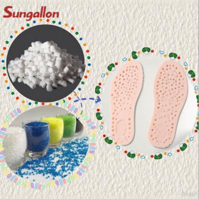 China Customizable TPE Thermoplastic Granules Insole Raw Material Soft Cushioning Shoe Pad Material Supplie for sale